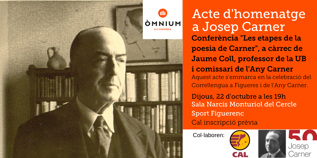 Acte d'homenatge a Josep Carner - Òmnium Cultural