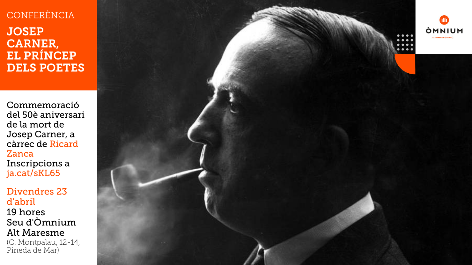 Conferència 'Josep Carner, el príncep dels poetes' - Òmnium Cultural