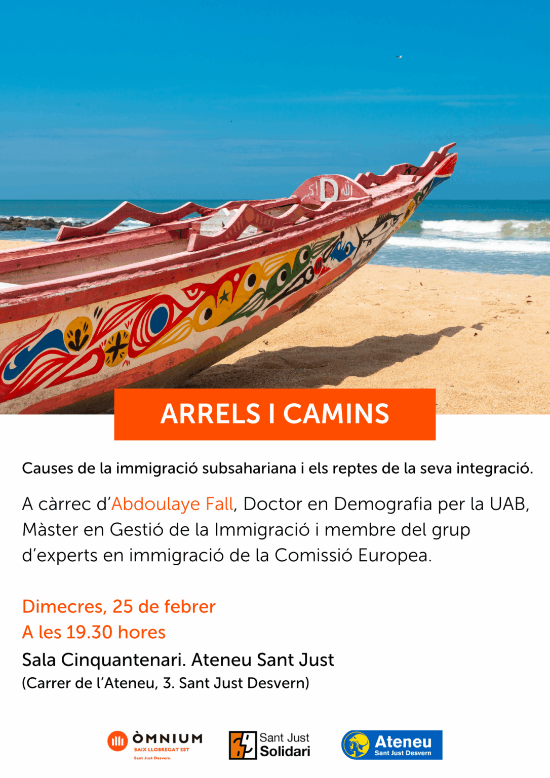 Conferència "Arrels i camins. Causes de la immigració subsahariana ...